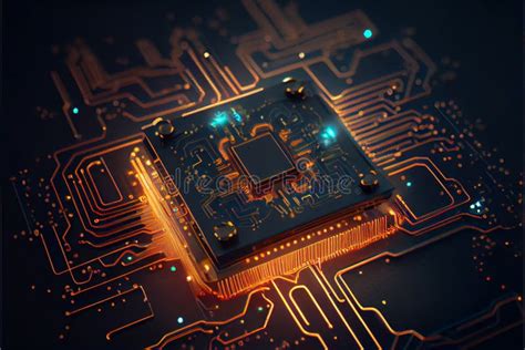 Quantum Computer Processor Circuit Board Technology Background Central Computer Processors