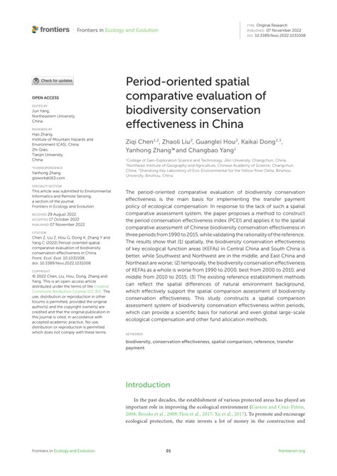 pdf period oriented spatial comparative evaluation of biodiversity