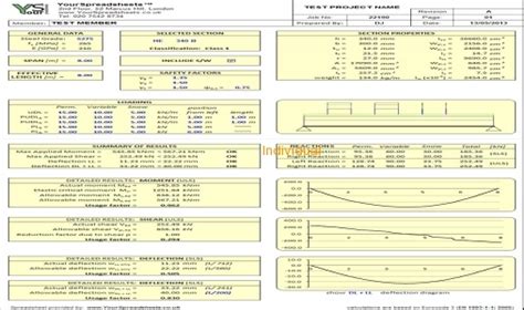 Steel Beam Design Spreadsheet To Eurocode 3 Dcodes