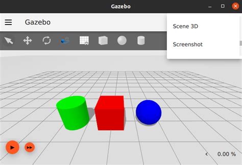 Gazebo Gui Screenshot