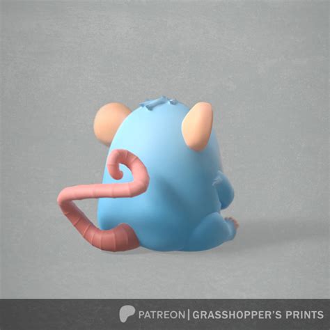 3d Printable Grumpy Mouse By Grass Hopper
