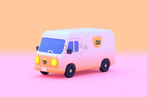 만화 흰색 전기 트럭 일러스트 무료 다운로드 Lovepik