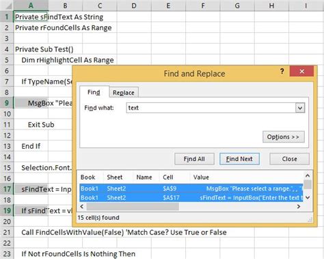 andrew s excel tips find and highlight text