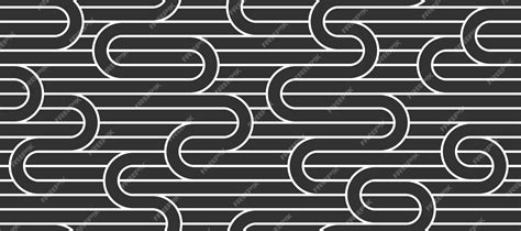 Premium Vector Seamless Pattern With Twisted Lines Vector Linear Tiling Background Stripy