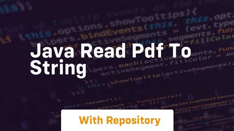 Java Read Pdf To String Youtube