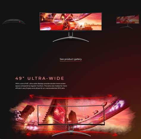 Buy Aoc Ag493ucx2 Super Ultra Wide 49 Display Is An Amazing 5120
