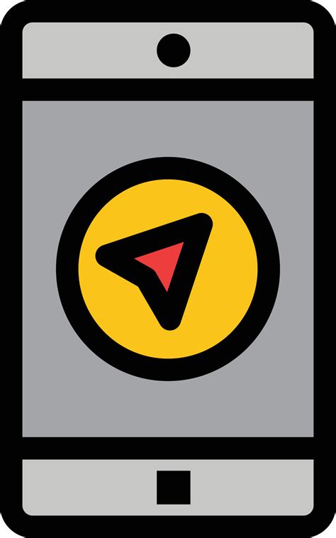 Application Message Mobile Apps Poniter Flat Color Icon Vector Icon