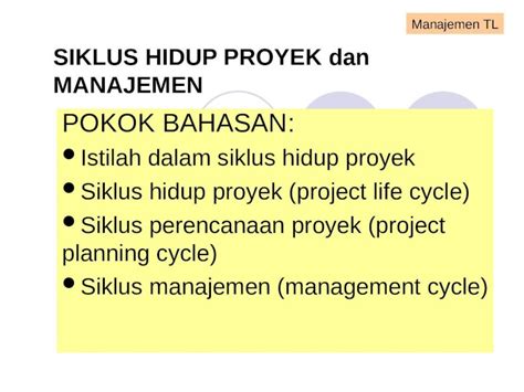 PPT SIKLUS HIDUP PROYEK Dan MANAJEMEN DOKUMEN TIPS