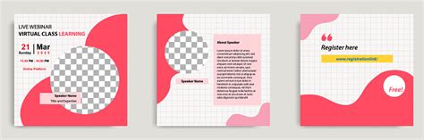 소셜 미디어 게시물 템플릿의 다채로운 추상적 배경을 설정합니다 온라인 라이브 웨비나 컨퍼런스 교육 세미나 코스 및 학습 비디오를 위한 레이아웃 소셜 네트워킹에 대한 스톡