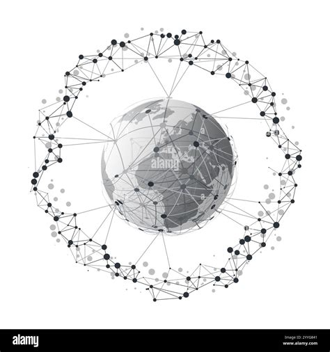Abstract Cloud Computing And Global Network Connections Concept Design