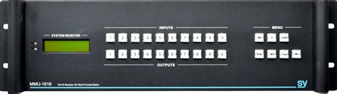 Sy Mmu 1616 S Y Electronics 16x16 Modular Multi Format Matrix Frame Kvm Solutions
