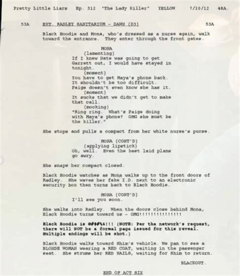 Pretty Little Liars 3x12 Script Released Tumbex