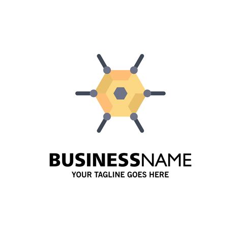 Decentralized Network Technology Business Logo Template Flat Color