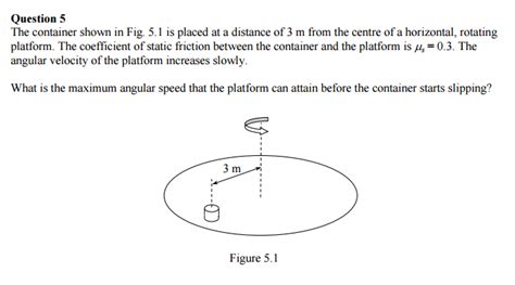 Solved The Container Shown In Fig Is Placed At A Chegg