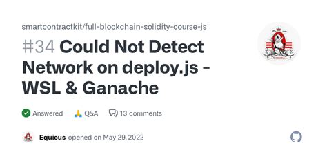 could not detect network on deploy js wsl and ganache