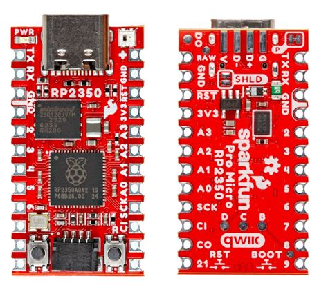 sparkfun pro micro rp2350 development board comes with 16mb flash