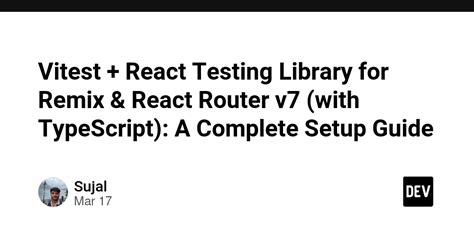 Vitest React Testing Library For Remix And React Router V7 With