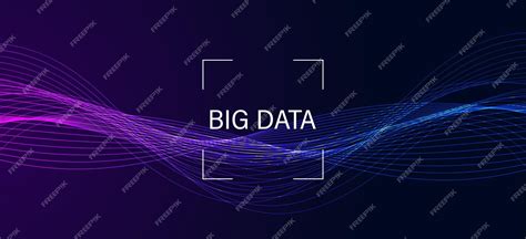 premium vector the concept of digital waves big data fluttering data