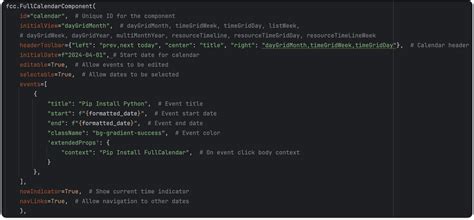 Pip Install Full Calendar Component 📅 Dash Python Plotly Community