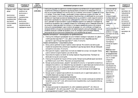 ПРИМЕР за сценарио час 4 одд Pdf