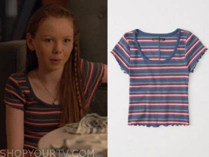Workin Moms Season 3 Episode 11 Alice S Blue Striped Tee Shop Your TV