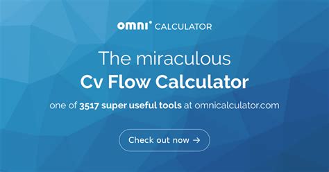 Cv Flow Calculator