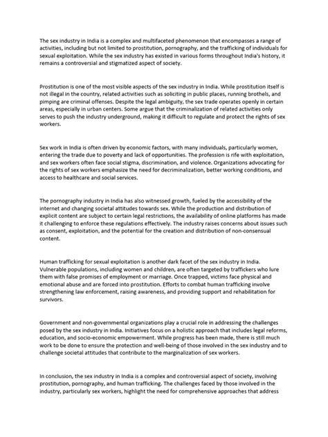 Sex Industry In India Pdf Sex Industry Prostitution