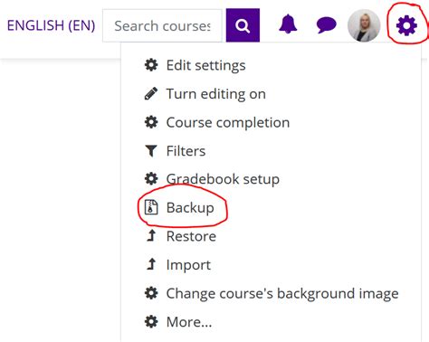 Create Backup Copies Of Moodle Course Pages For Later Reference