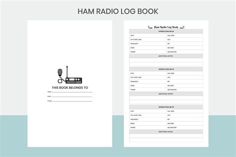 Ham Radio Log Book Pro Template 35566133 Vector Art At Vecteezy