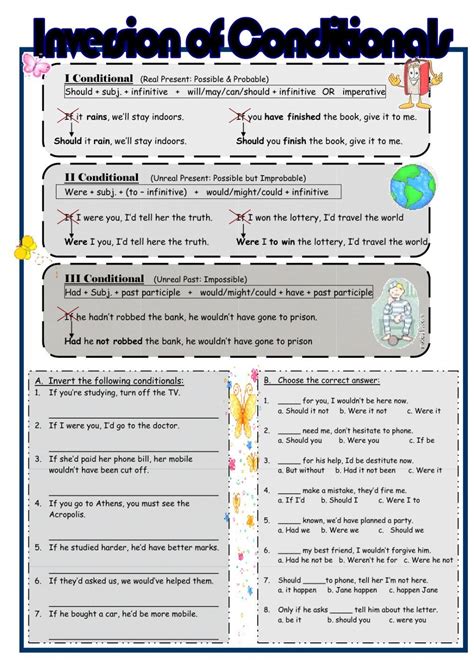 Inversion Conditionals Interactive Worksheet English Grammar