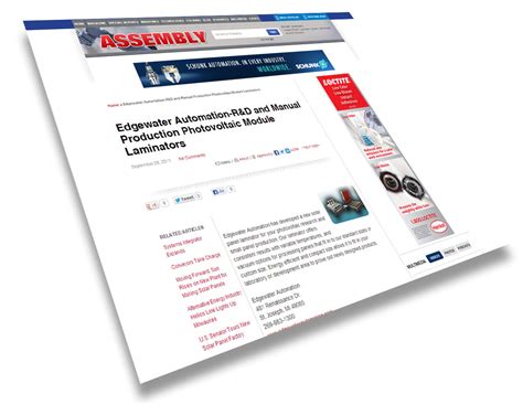 Edgewater Featured In Assembly Magazine Edgewater Automation