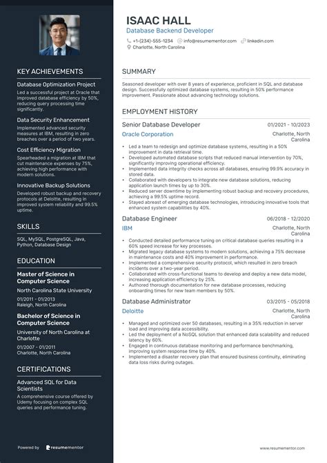 Backend Developer Resume Example Free To Edit Ats Friendly Pdf 2025