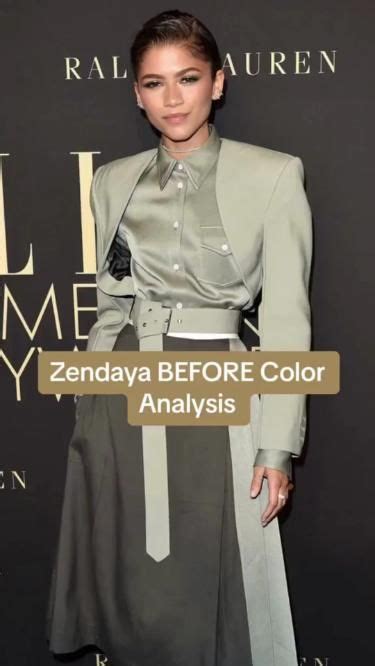 Zendaya Before And After Color Analysis Color Analysis Celebrity