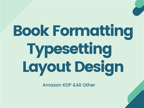 Book Formatting Layout Design And Typesetting For Amazon Kdp Upwork