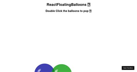 React Floating Balloons Basic Example Forked Codesandbox
