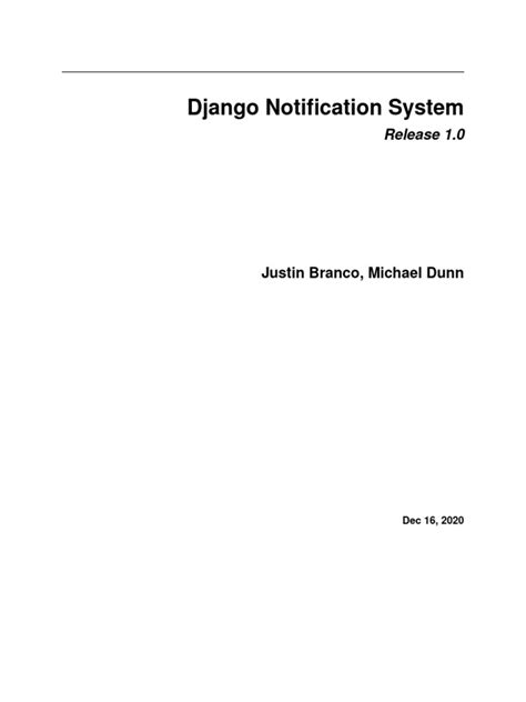 Django Notification System Readthedocs Io En Latest Pdf Parameter Computer Programming