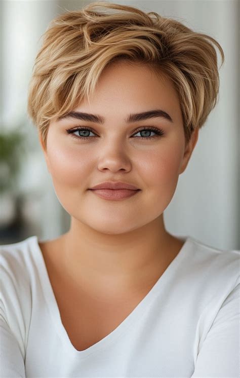 33 Flattering Short Haircuts For Chubby Women Playful Pixie For A