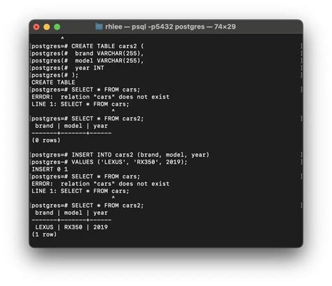Day 8 Of The 30 Days Of Code Challenge Postgresql Data Entry Rh Lee