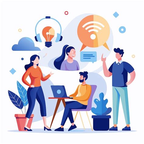 Team Collaboration Boosts Innovation Ideas And Communication Effectively Premium Ai Generated