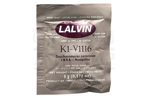 Винные дрожжи Lalvin "K1-V1116", 5 г купить в Санкт-Петербурге - МирБир