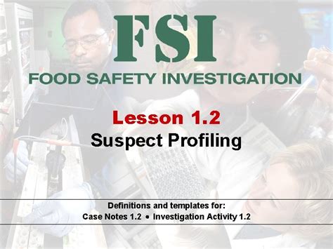 Lesson 1 2 Suspect Profiling Definitions And Templates