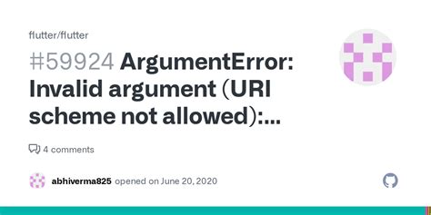 ArgumentError Invalid Argument URI Scheme Not Allowed While Running App On Web Issue