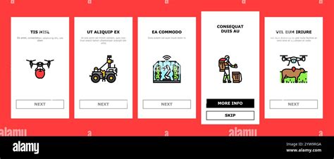 Robot Harvests Automation Onboarding Icons Set Vector Stock Vector Image And Art Alamy