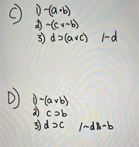 solved c 1 ∼ a⋅b 2 ∼ c∼∼b 3 d avc 1∼