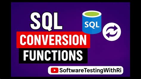 Sql Conversion Functions Made Simple — Learn With Real Examples Youtube