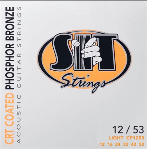 Sit Crt Coated Phosphor Bronze Acoustic Guitar Strings Light 12 53