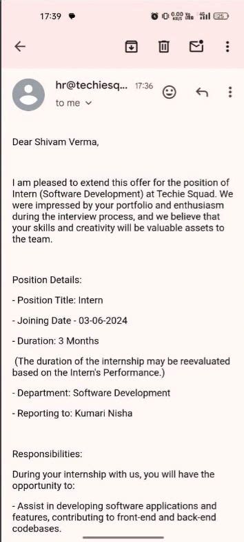 shivam verma on linkedin phpdeveloper internship webdevelopment