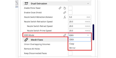 Github Life0fbriancura Idex Mode Plugin Adds A Custom Parameter To The Cura Sidebar That Is