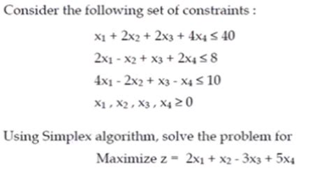 Solved Consider The Following Set Of Constraints Chegg