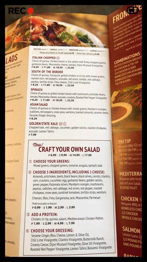 Menu At Stonefire Grill Bbq Santa Clarita